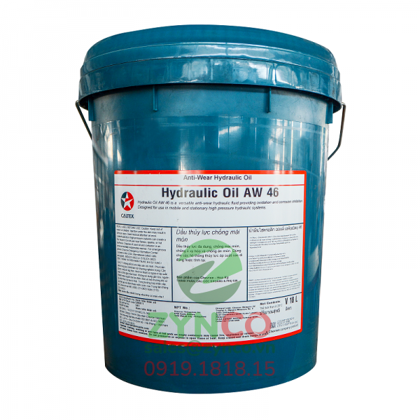 Dầu Thủy Lực Caltex Hydraulic Oil AW 46 18 lít 208 lít