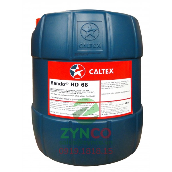 Dầu Thủy Lực Caltex Rando HD 68 18 lít 208 lít